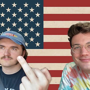 "Ted Nivison and Jschlatt American Flag" Sticker for Sale by telematicx ...