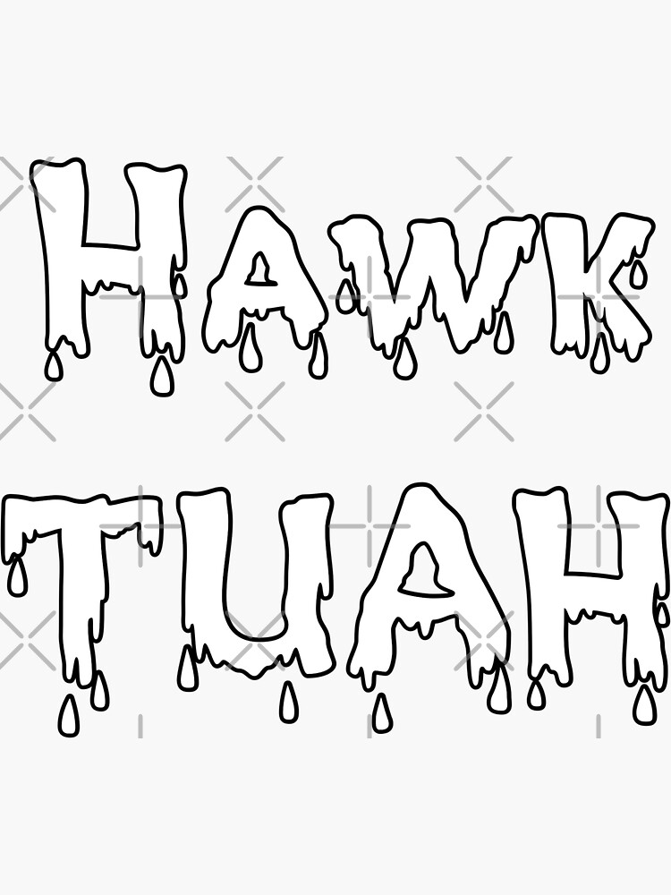 "Hawk Tuah" Sticker for Sale by Tylu253 | Redbubble
