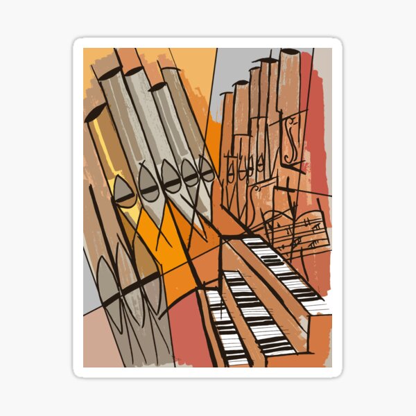 "Pipe Organ Artwork" Sticker for Sale by PipeOrganDreams | Redbubble
