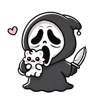 "A Slasher But Cute" Sticker for Sale by asilentcowbell | Redbubble