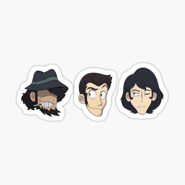"Lupin Trio" Sticker for Sale by GeekyGirl75 | Redbubble