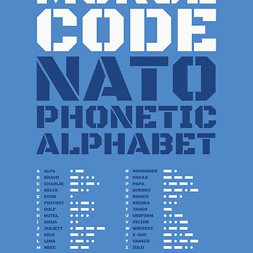 "NATO Phonetic Alphabet and Morse Code Memorize" Art Print for Sale by ...