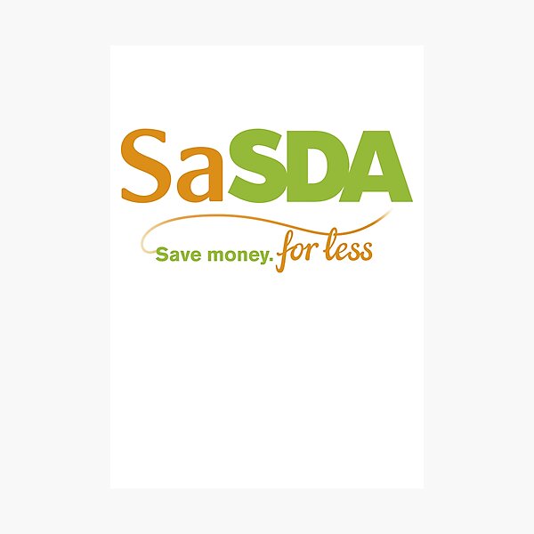 "Sasda - ASDA & Sainsbury's merger - funny new logo" Photographic Print ...