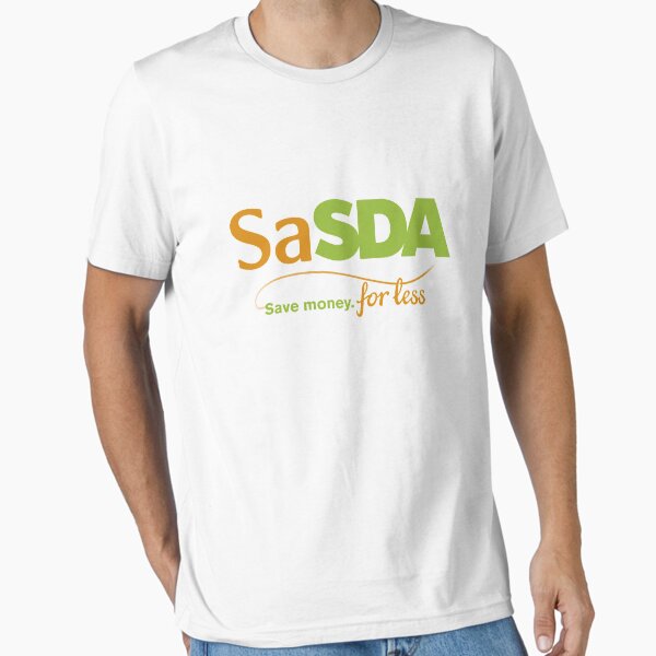 "Sasda - ASDA & Sainsbury's merger - funny new logo" Essential T-Shirt ...