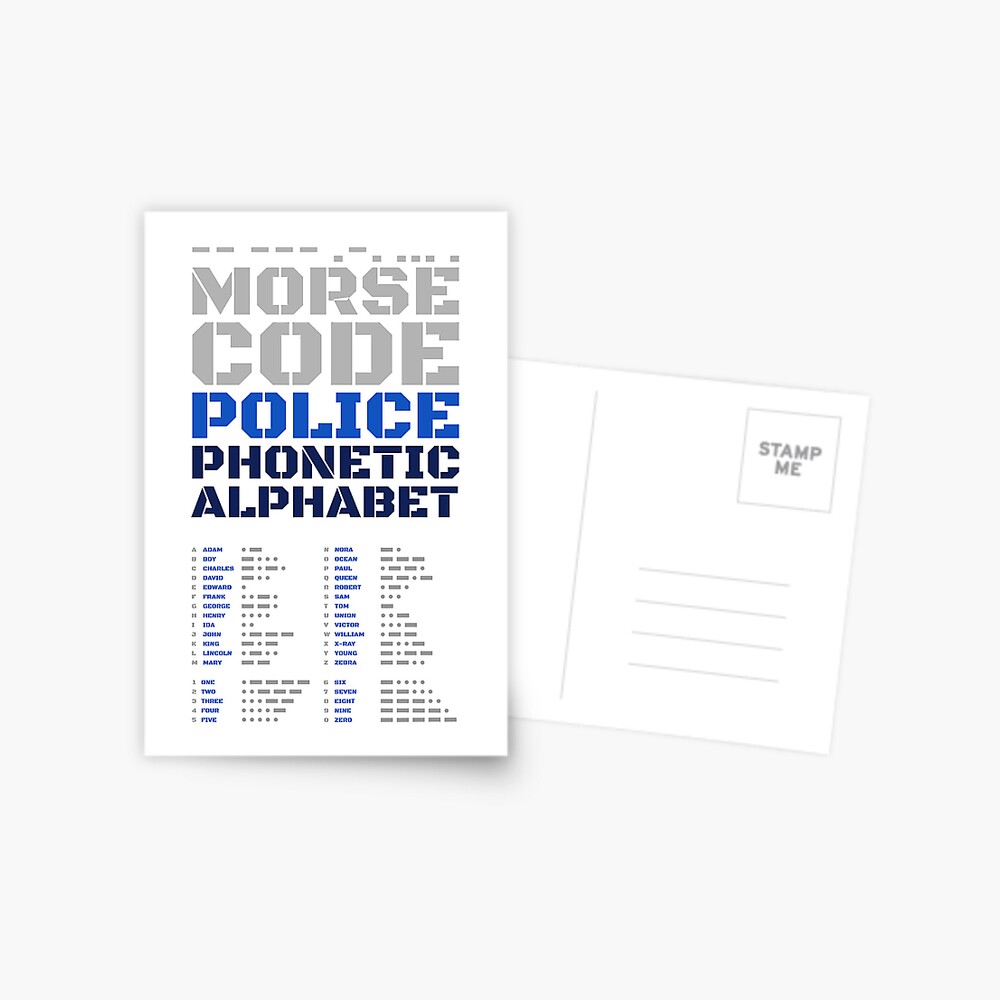"Phonetic Alphabet Law Enforcement Use and Morse Code" Sticker for Sale ...