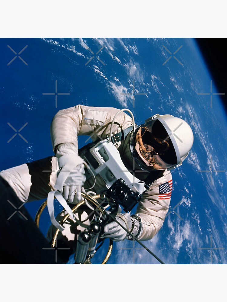 "Historic First American Spacewalk - NASA Astronaut Ed White" Sticker ...