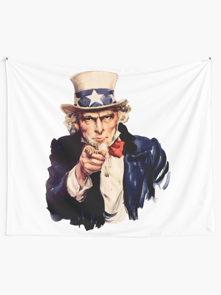 "Uncle Sam Pointing Finger Vector" Tapestry for Sale by taiche | Redbubble