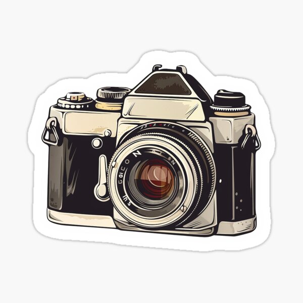 "Vintage Camera Sticker" Sticker by PsycheBrain | Redbubble