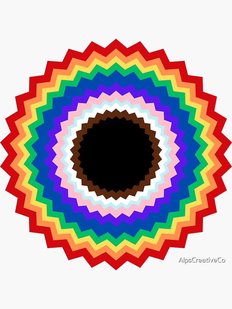 "Subtle Pride Flag Zig Zag" Sticker for Sale by AlpsCreativeCo | Redbubble