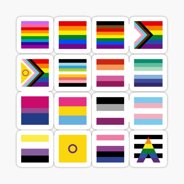 "Starter Pack Pride Flags" Sticker for Sale by InclusivePrints | Redbubble