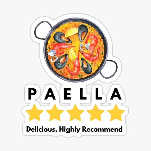 "Paella 5 star rating" Sticker for Sale by sydney-syder | Redbubble