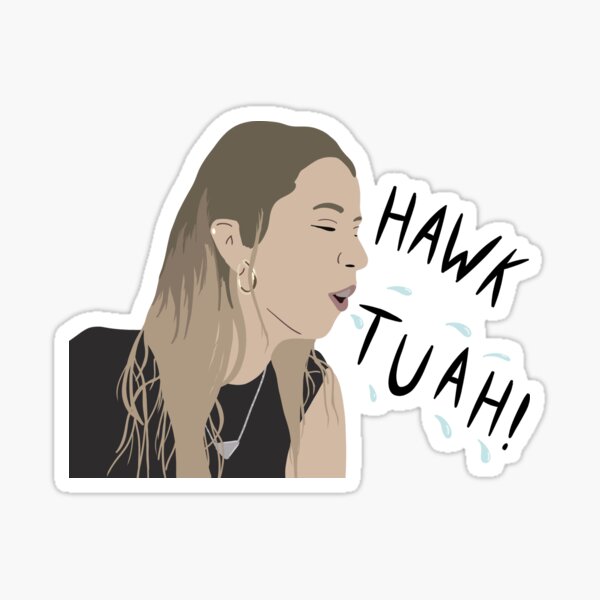 "Hawk Tuah! Girl - Funny Meme Graphic" Sticker for Sale by juglow95 ...