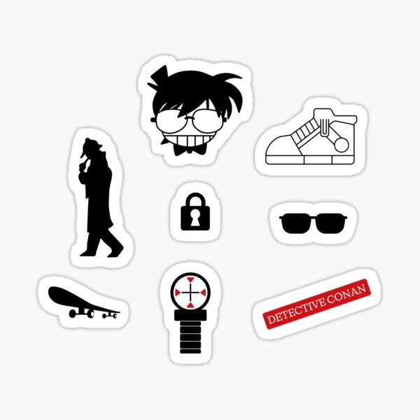 "Detective Conan Sticker Pack" Sticker for Sale by Srolko | Redbubble