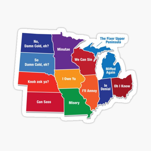 "The Midwest Revised" Sticker for Sale by gstrehlow2011 | Redbubble