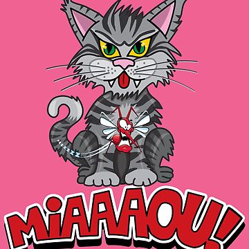 "CatZilla Cartoon Character illustration" Sticker for Sale by ...