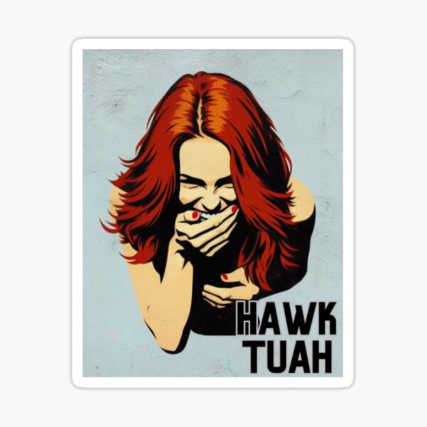 " Hawk Tuah Redhead Girl - Spit On That Thing!" Sticker for Sale by ...