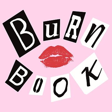 "BURN BOOK Graphic" Sticker for Sale by GrooviesDesign | Redbubble