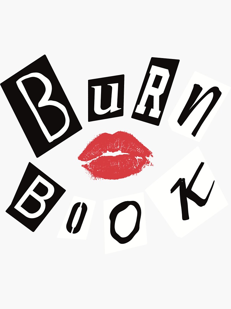 "BURN BOOK Graphic" Sticker for Sale by GrooviesDesign | Redbubble