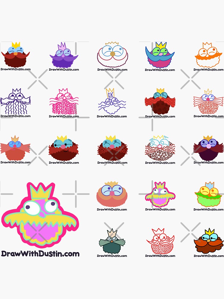 "Crayon King Sticker-Pack Sheet Stickers" Sticker for Sale by ...