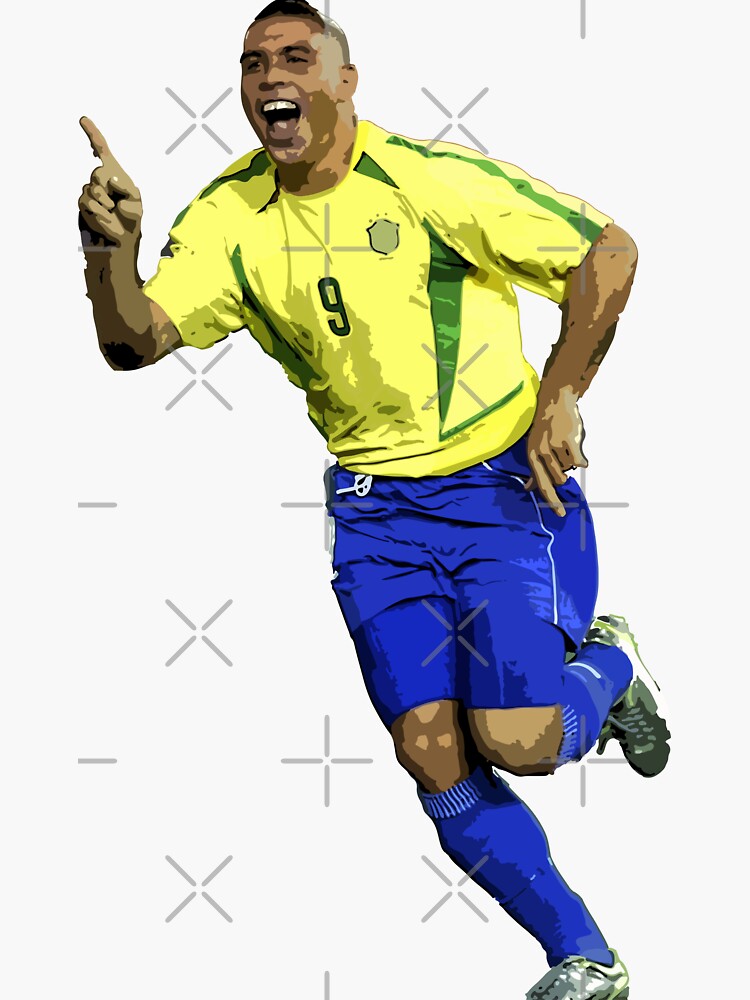 "Ronaldo Nazario" Sticker by raffrasta | Redbubble