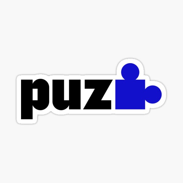 "Puz logo" Sticker for Sale by puzzylpiece | Redbubble