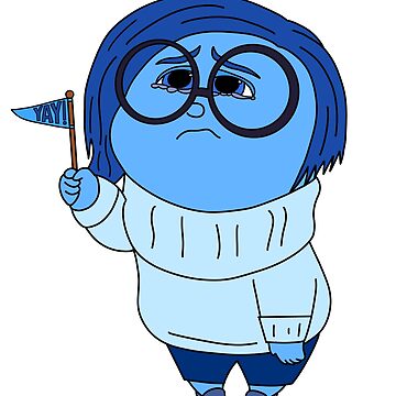 "Yay Sadness Inside Out" Sticker for Sale by saraheden1221 | Redbubble
