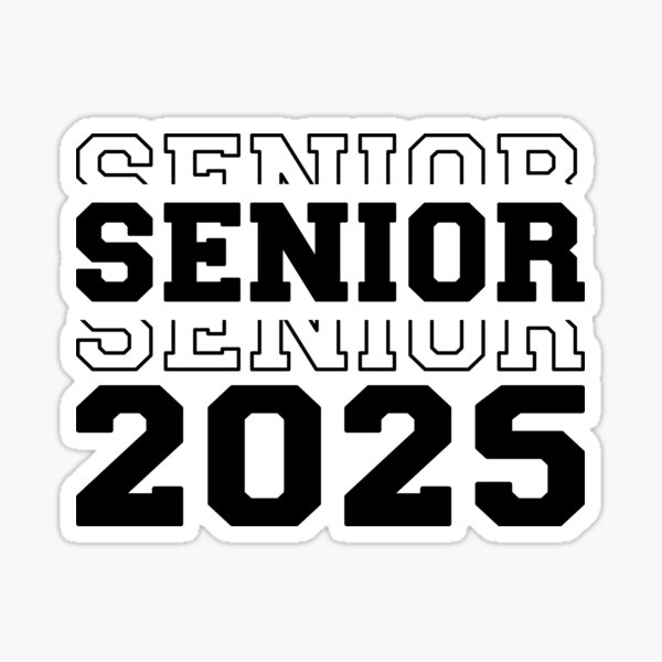 "Senior 2025" Sticker for Sale by ThreadBeat | Redbubble