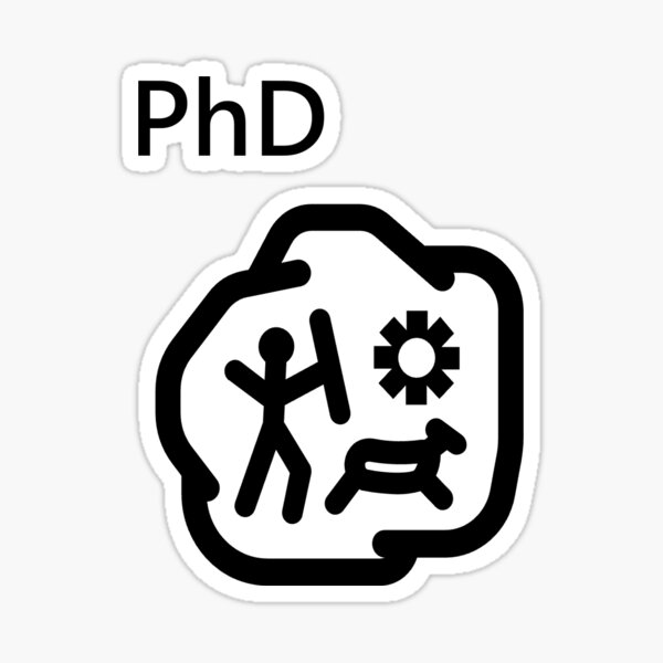 "PhD, your own adventure!" Sticker for Sale by gre47 | Redbubble