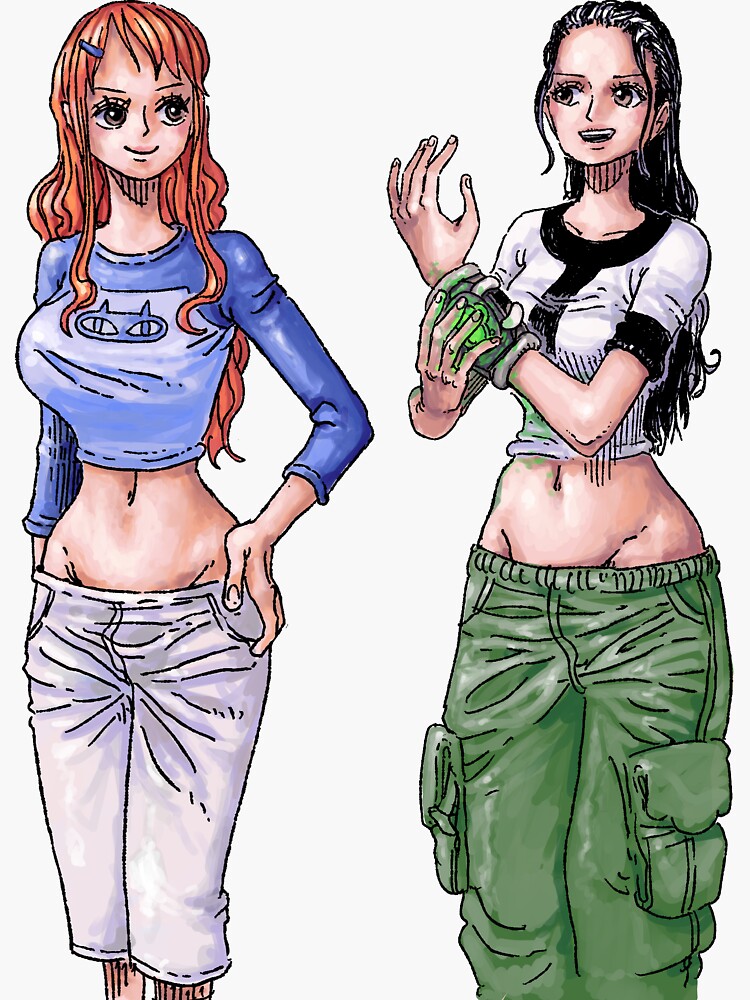 "Robin & Nami cosplay Gwen & Ben 10 - One Piece x Ben 10" Sticker by ...