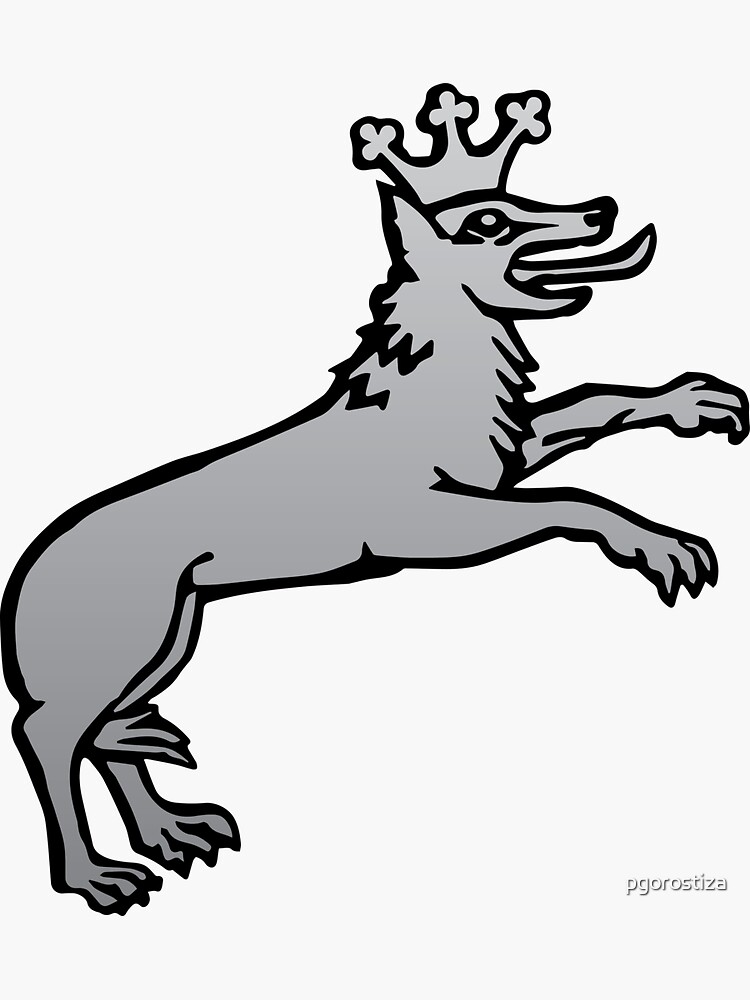 "Medieval, wolf" Sticker for Sale by pgorostiza | Redbubble