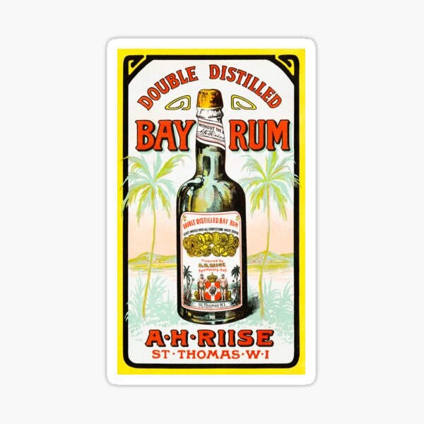 "Vintage double distilled bay rum A. H. Riise St. Thomas ...