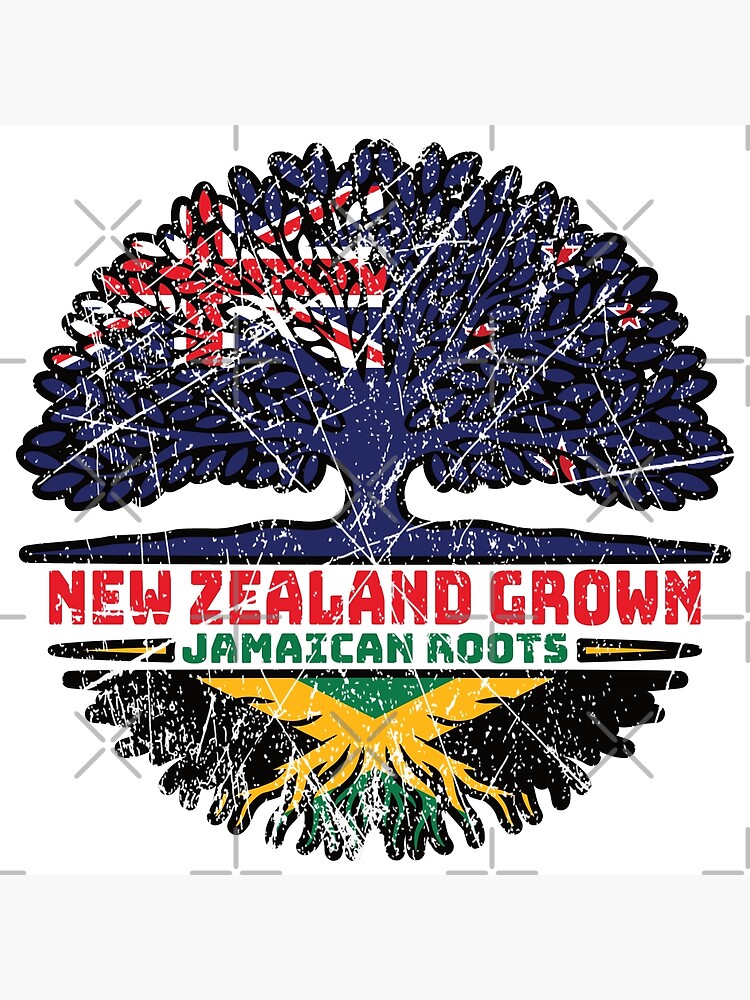 "Jamaican Jamaica New Zealander New Zealand Tree Roots Flag" Poster for ...