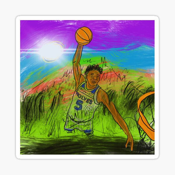 "Anthony Edwards Dunking" Sticker for Sale by Colin Alexander | Redbubble