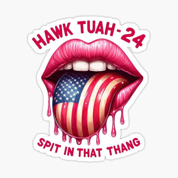 "Hawk Tuah" Sticker for Sale by clarkfraser | Redbubble