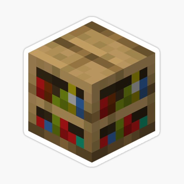 "Bookshelf Minecraft Block Icon" Sticker for Sale by BurgerBites ...