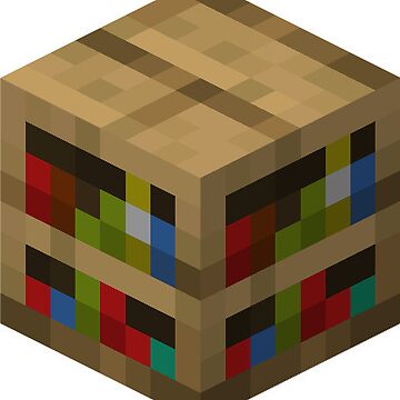 "Bookshelf Minecraft Block Icon" Sticker for Sale by BurgerBites ...