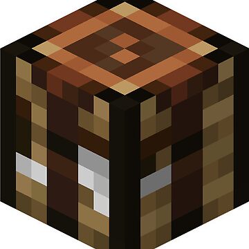 "Crafting Table Minecraft Block Icon" Sticker for Sale by BurgerBites ...