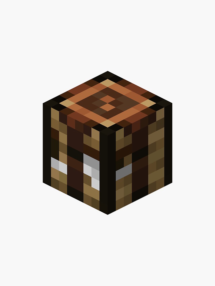 "Crafting Table Minecraft Block Icon" Sticker for Sale by BurgerBites ...