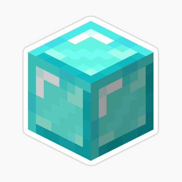 "Diamond Block Minecraft Block Icon" Sticker for Sale by Gamify Store ...
