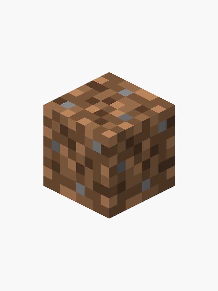 "Dirt Minecraft Block Icon" Sticker for Sale by BurgerBites | Redbubble