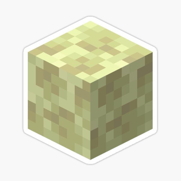 "Endstone Minecraft Block Icon" Sticker for Sale by BurgerBites | Redbubble