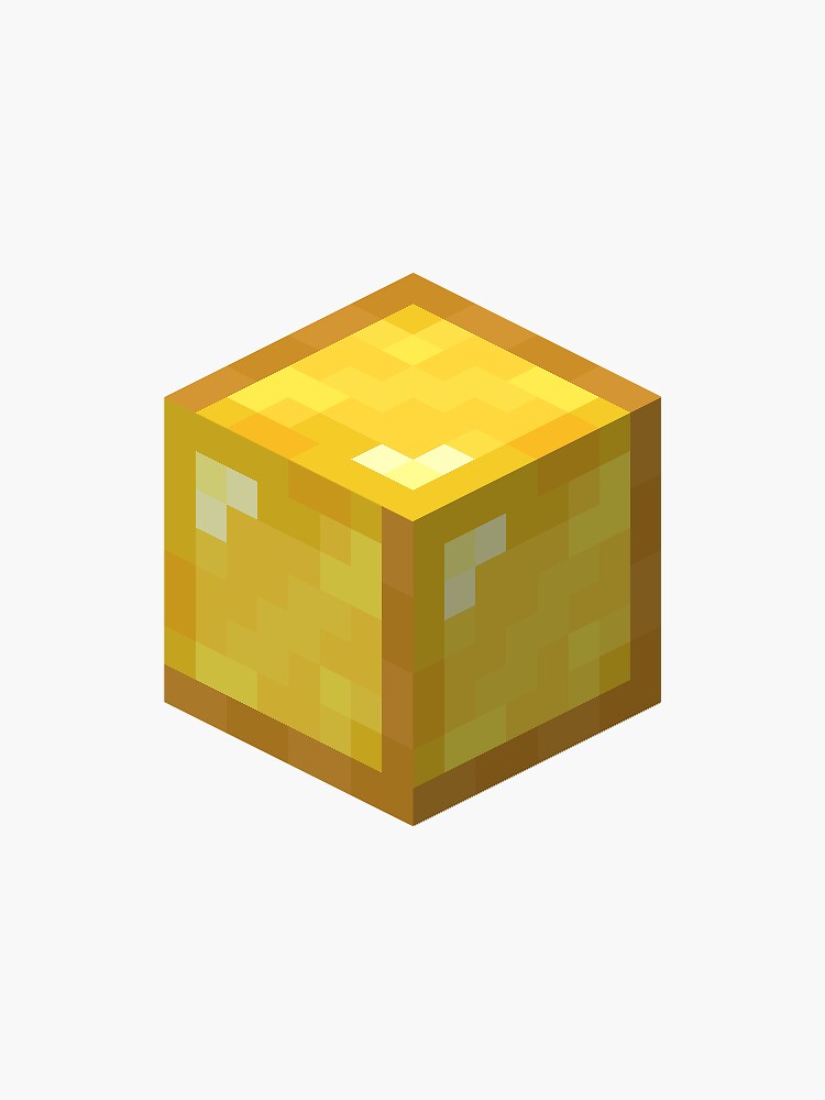 "Gold Block Minecraft Block Icon" Sticker for Sale by BurgerBites ...