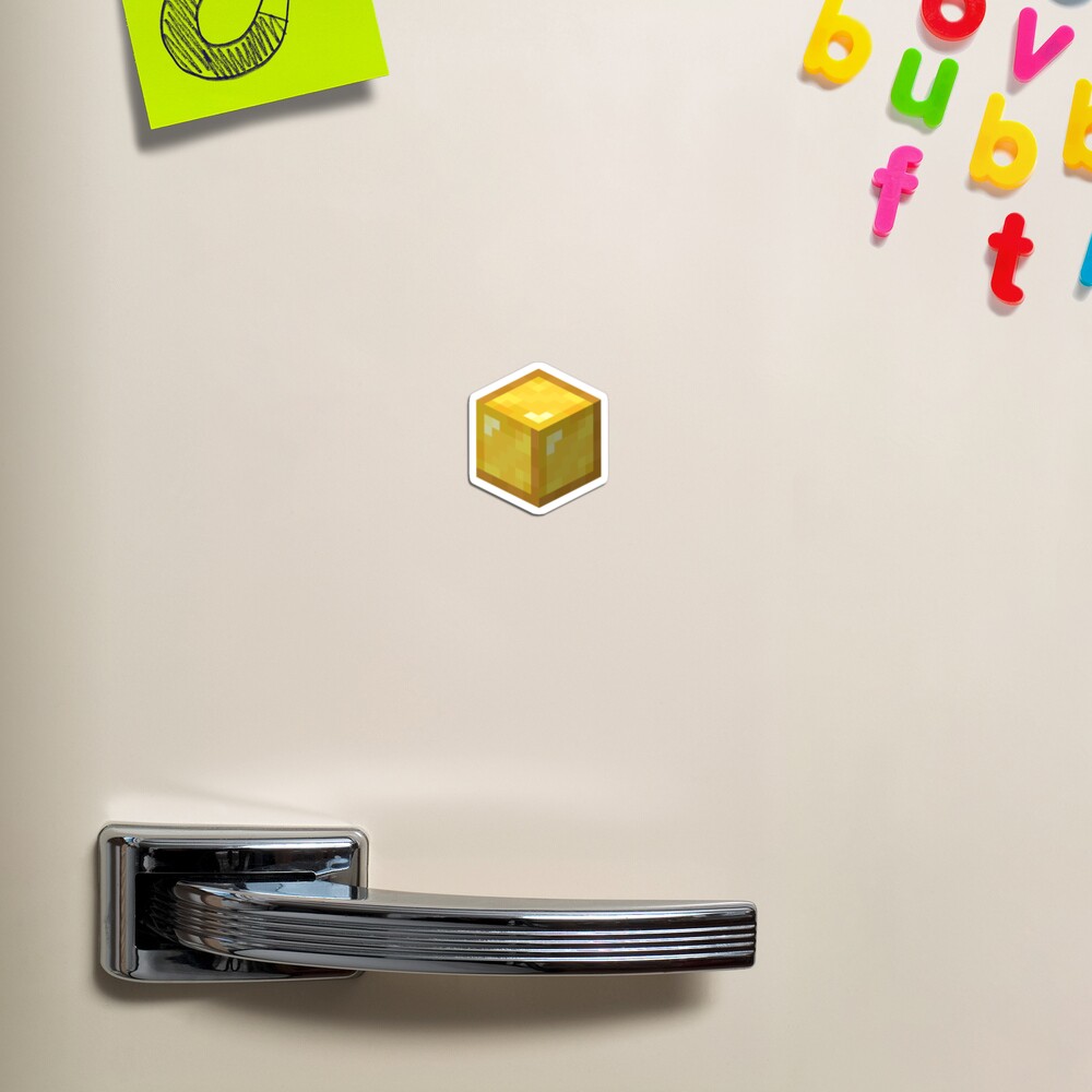 "Gold Block Minecraft Block Icon" Sticker for Sale by BurgerBites ...