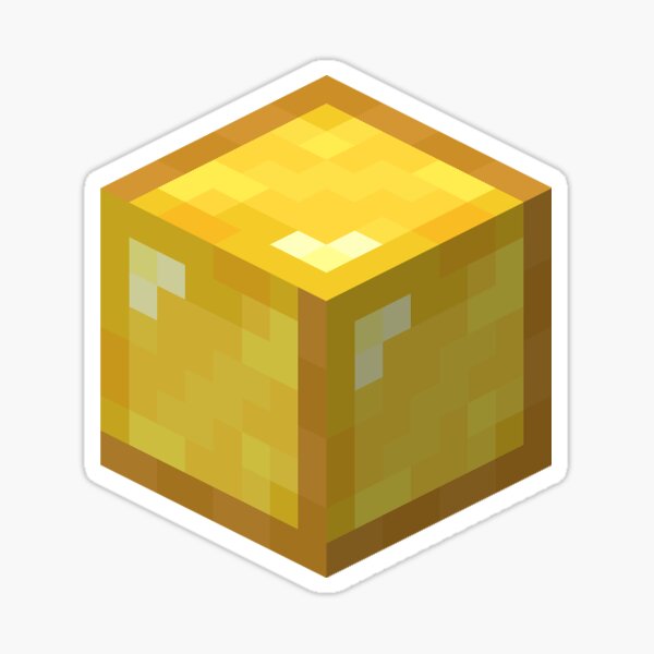 "Gold Block Minecraft Block Icon" Sticker for Sale by BurgerBites ...
