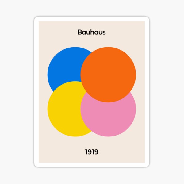 "Bauhaus Unity Exhibition 1919" Sticker for Sale by Paigaam | Redbubble