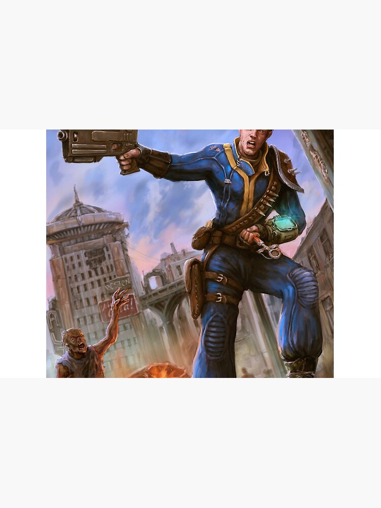 Fallout Lone Wanderer Digital Fan Art Poster Zipper Pouch By Digiartyst Redbubble
