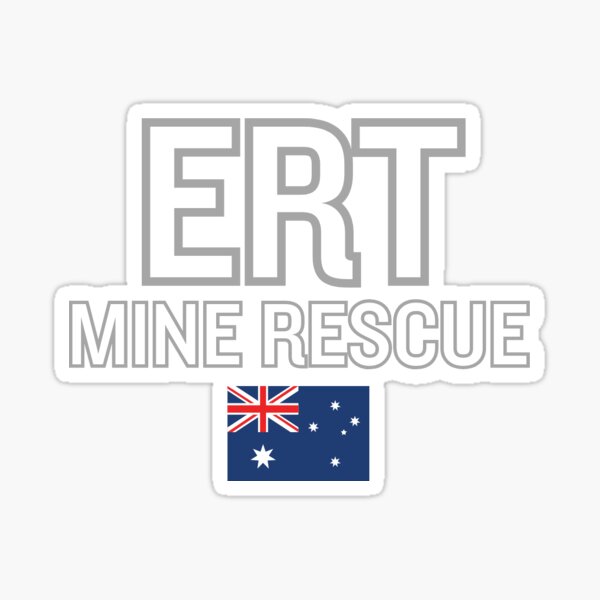 "Rescue: ERT Mine Rescue - Aussie Flag" Sticker for Sale by SuperESO ...