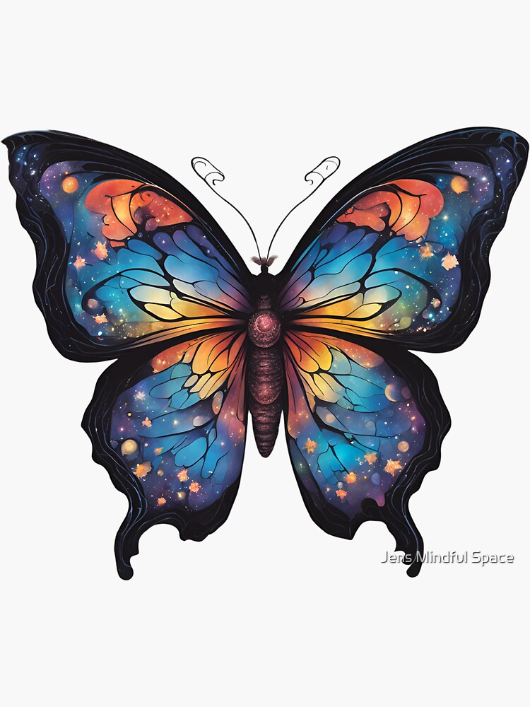 "Cosmic Butterfly" Sticker for Sale by Jennifer Emerson | Redbubble