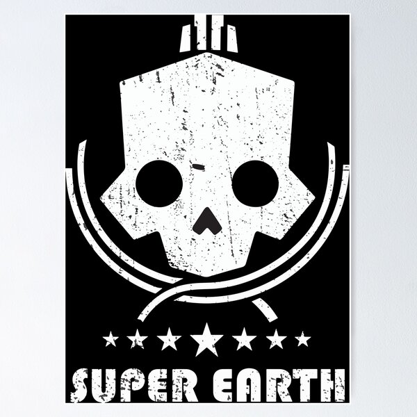 "Skull and Super Earth" Poster for Sale by byronmoorales | Redbubble
