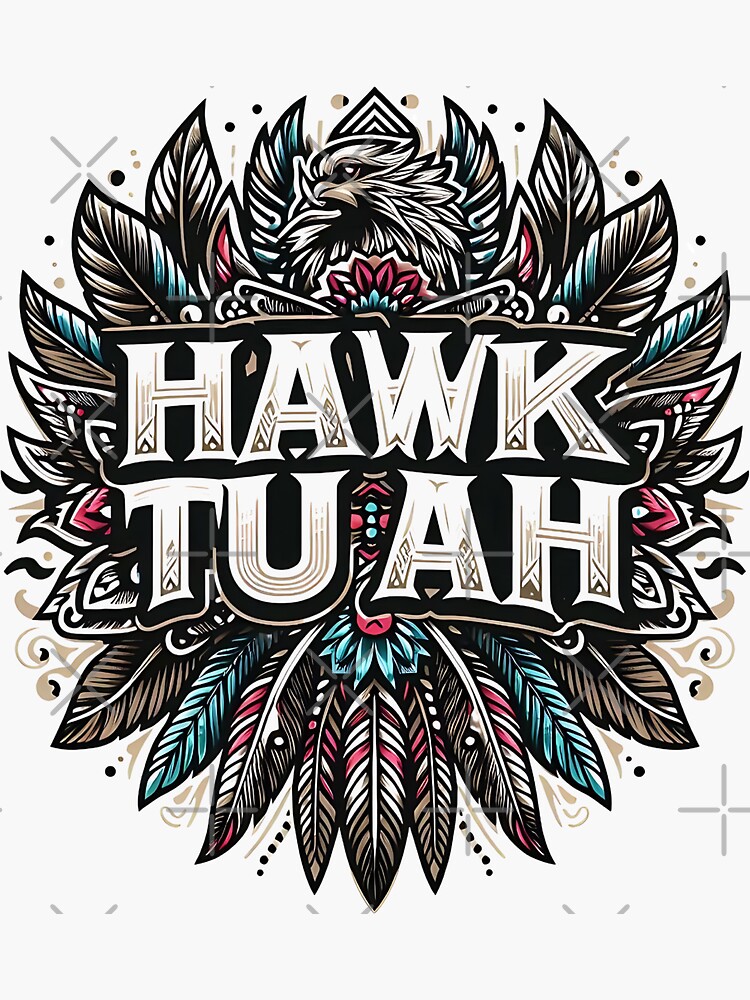 "Hawk Tuah Tribal Design" Sticker for Sale by GalenoBuffet | Redbubble